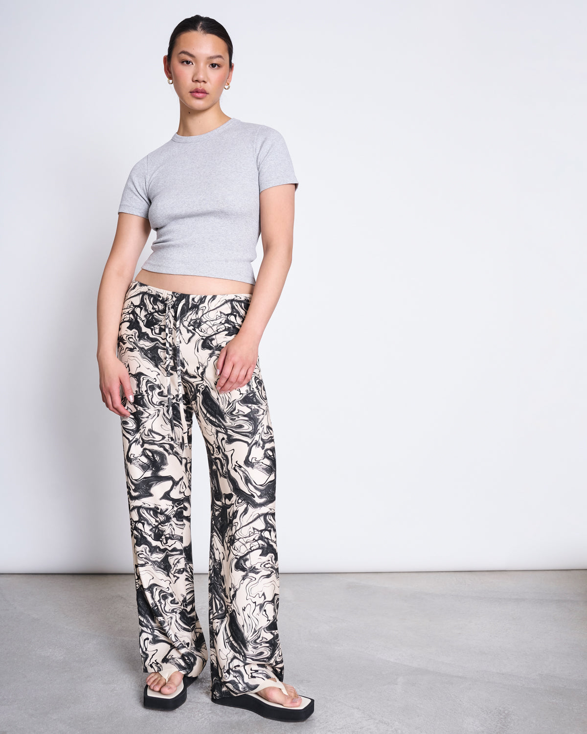 RIB T-SHIRT NILE LIGHT GREY GOTS – JAN 'N JUNE