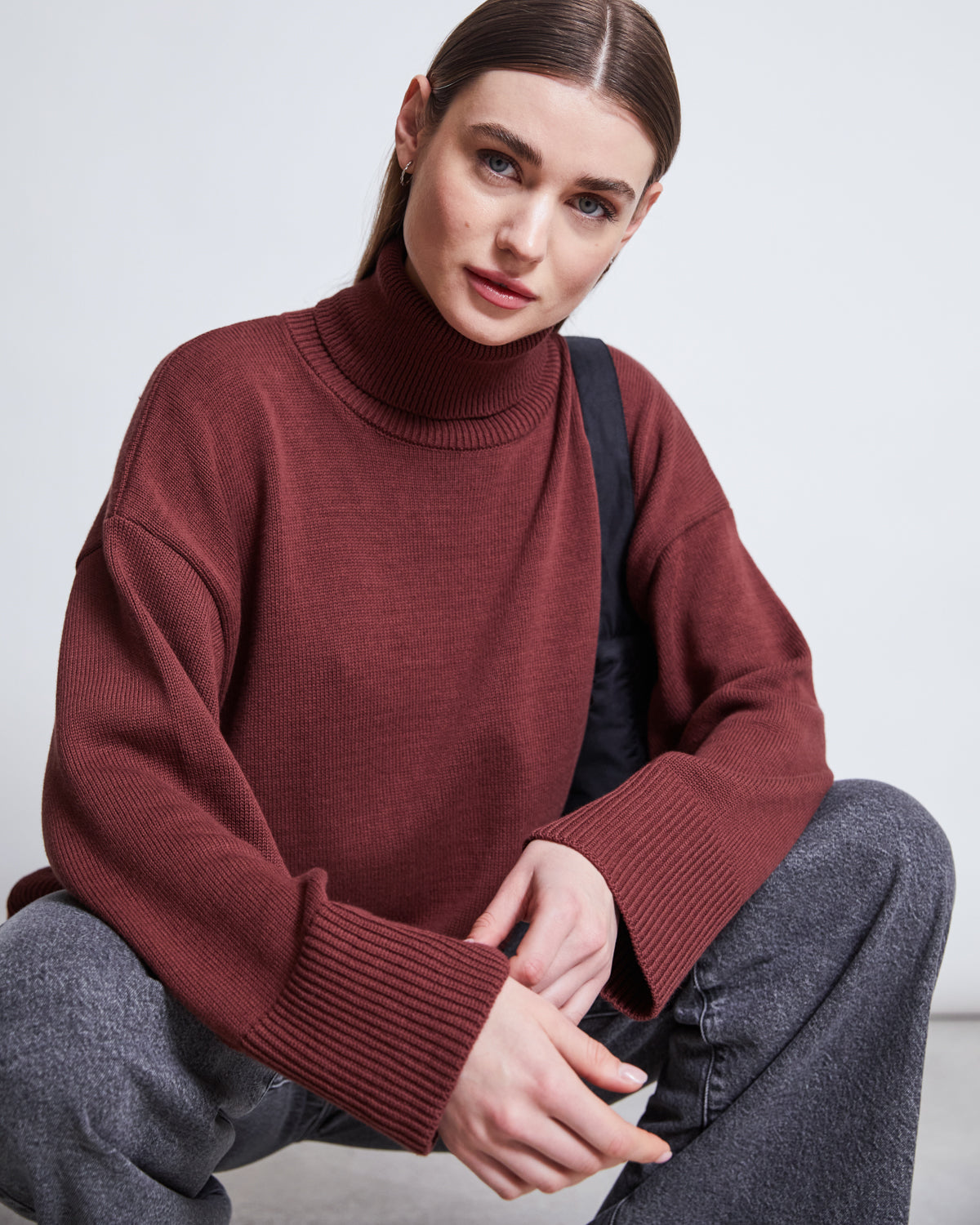 TURTLENECK MUA INTENSE RUST GOTS – JAN 'N JUNE