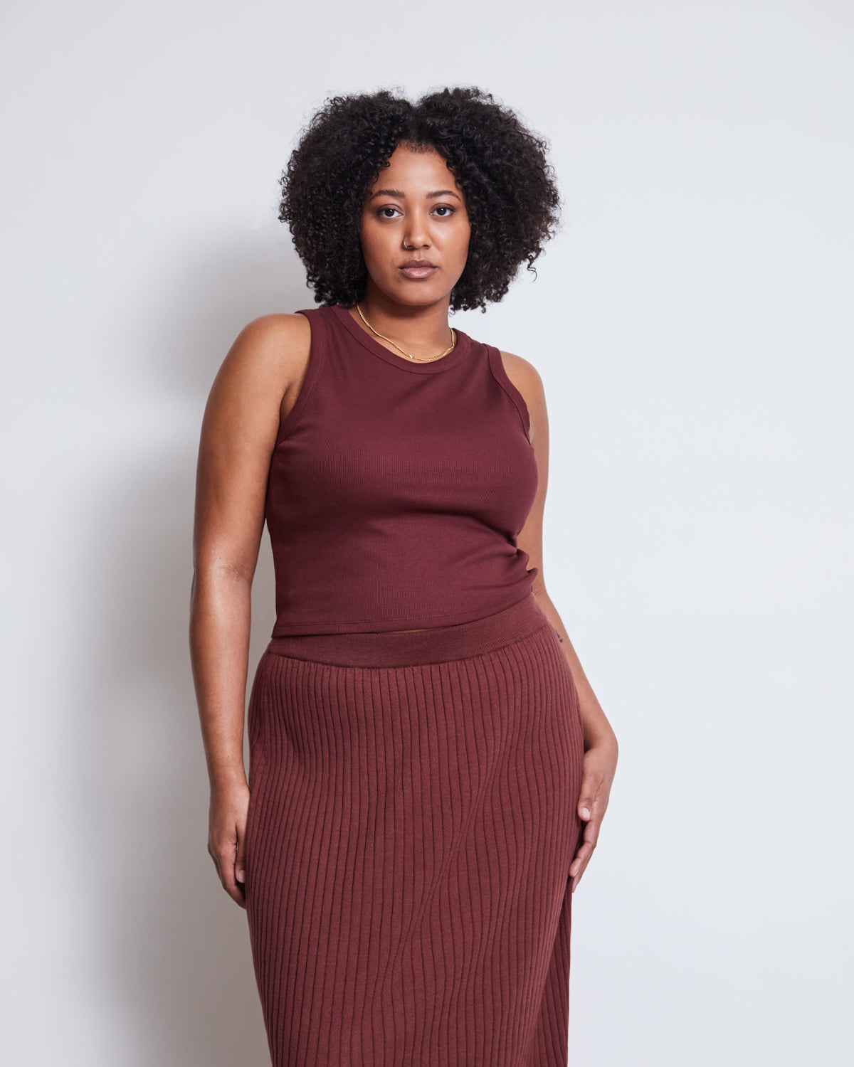 ORGANIC COTTON TANK TOP PORTO INTENSE RUST GOTS – JAN 'N JUNE