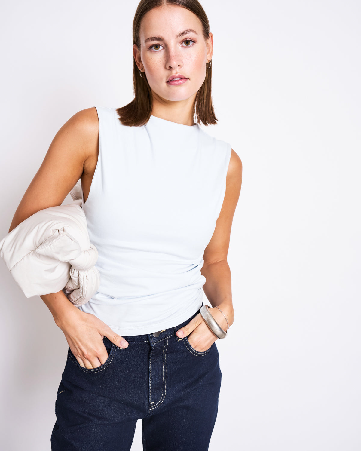 RUFFLE TOP RAFO ICE BLUE GOTS – JAN 'N JUNE
