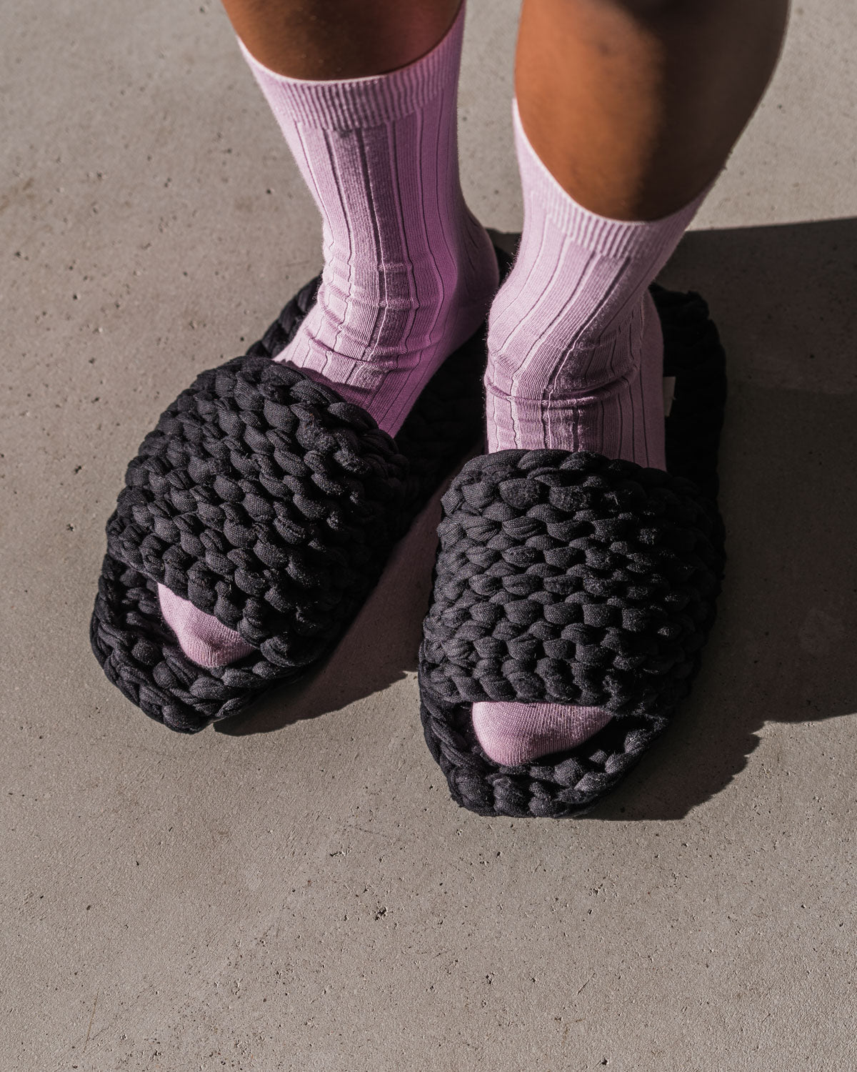 KNIT SLIPPERS BERLINETTE BLACK – JAN 'N JUNE